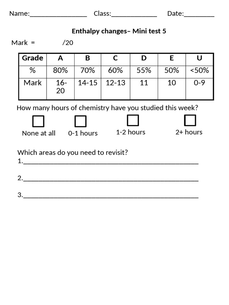 Mini Test 5 Covers 3.1 3.6 | PDF