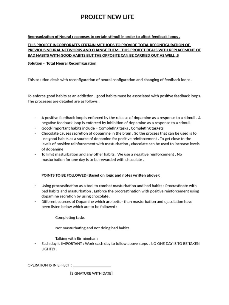 Project New Life Classified | PDF