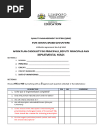 QMS Work Plan - Deputy Principal 2025 | PDF