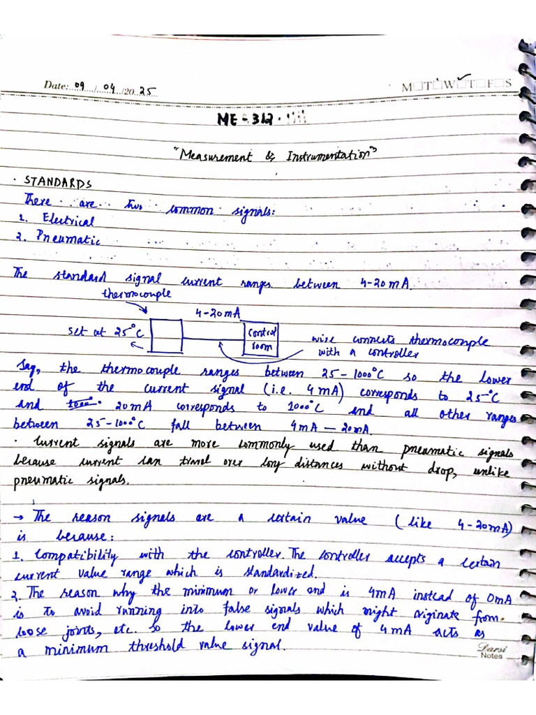 Measurement and Instrumentation Notes (After Mids) | PDF