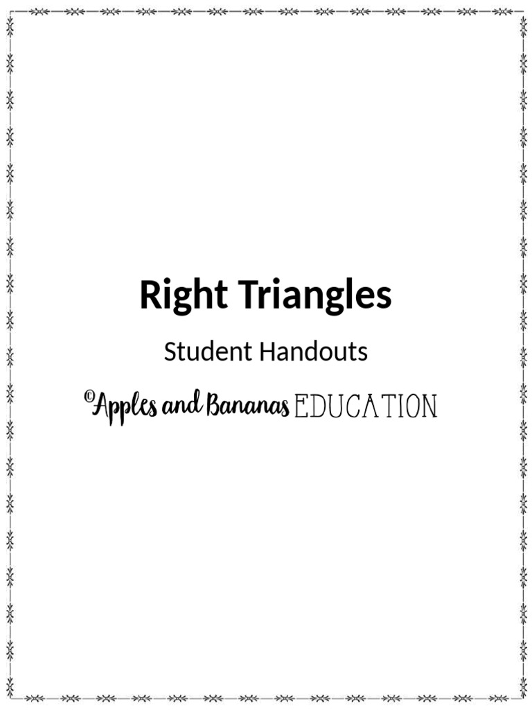 Right Triangle Theorems and Applications | PDF | Trigonometric ...