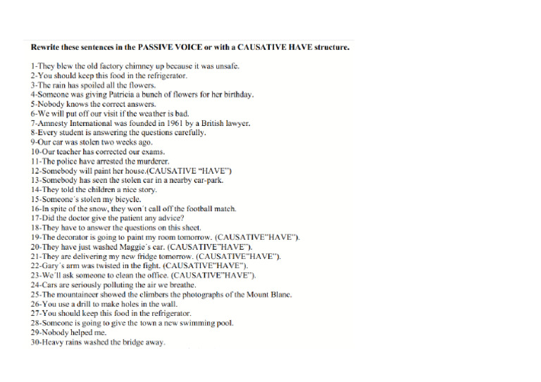 Passive and Causative | PDF