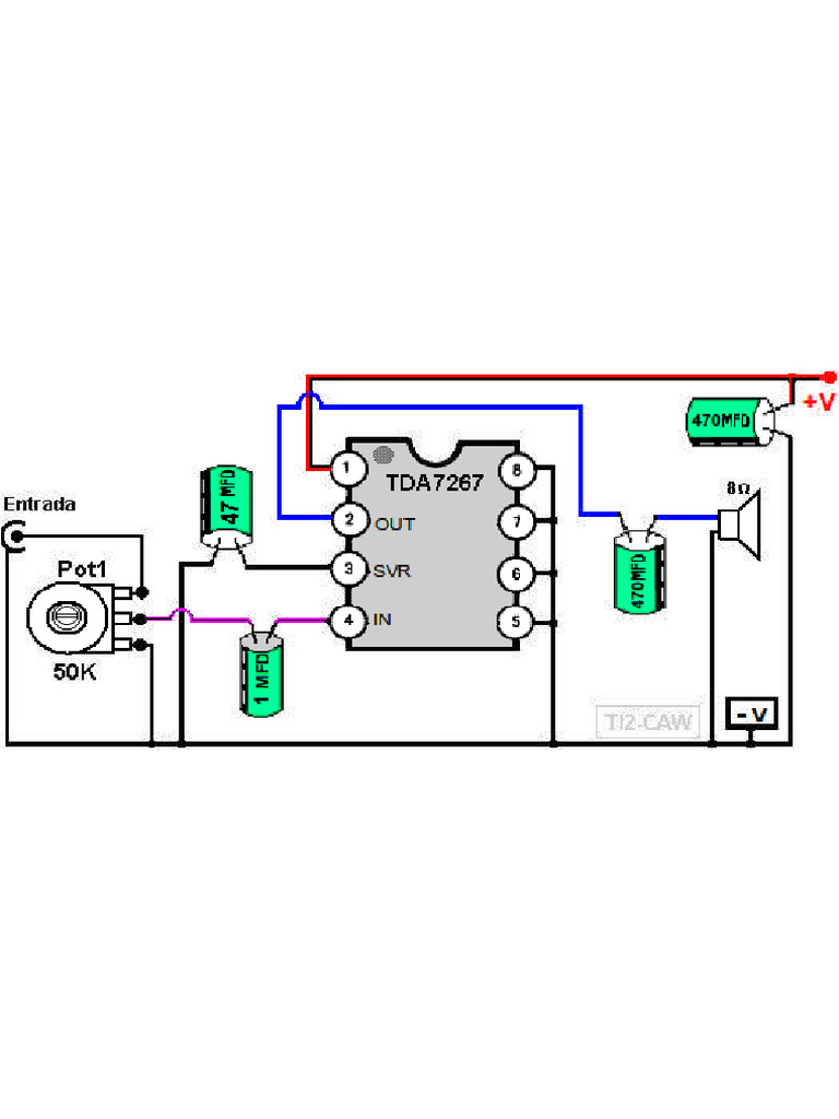 Dibujo Amplificador Tda7267 | PDF