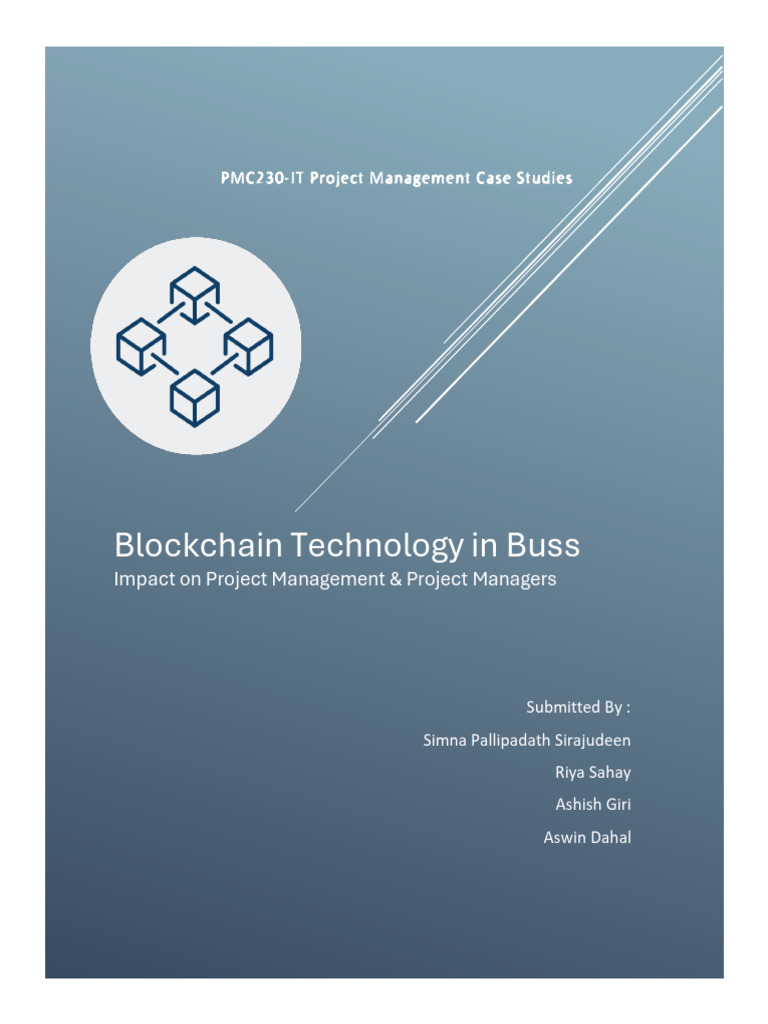 PMC 230 Blockchain Assignment | PDF | Project Management | Supply Chain
