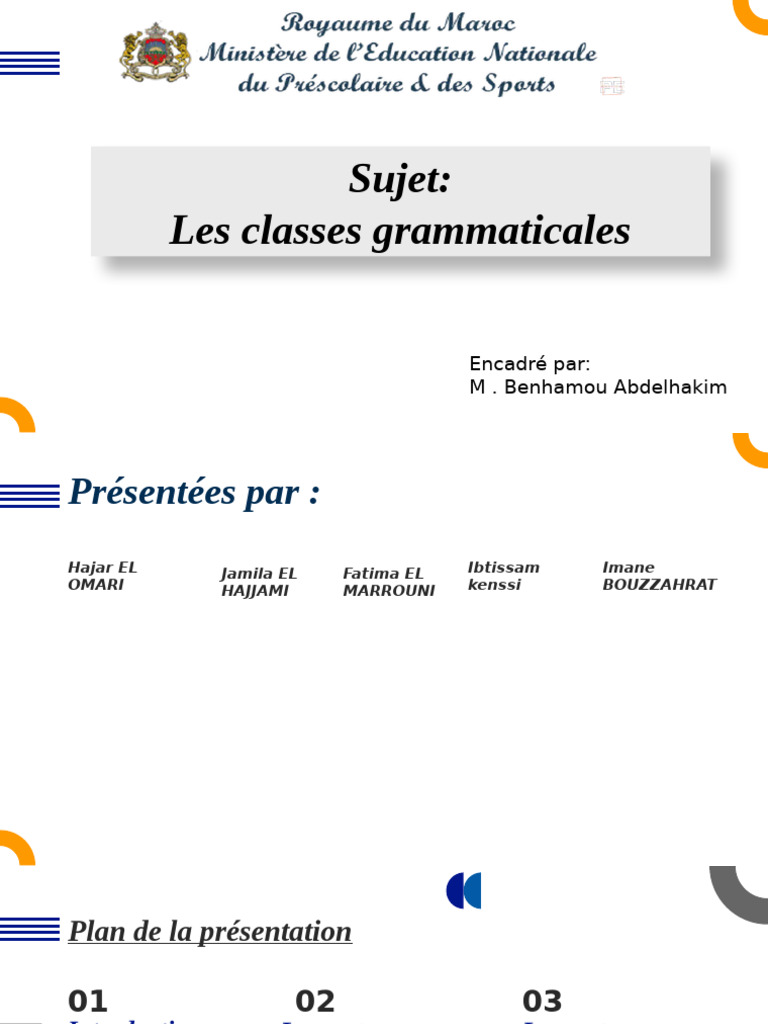 Les Classes Grammaticales | PDF | Nature (grammaire) | Pronom