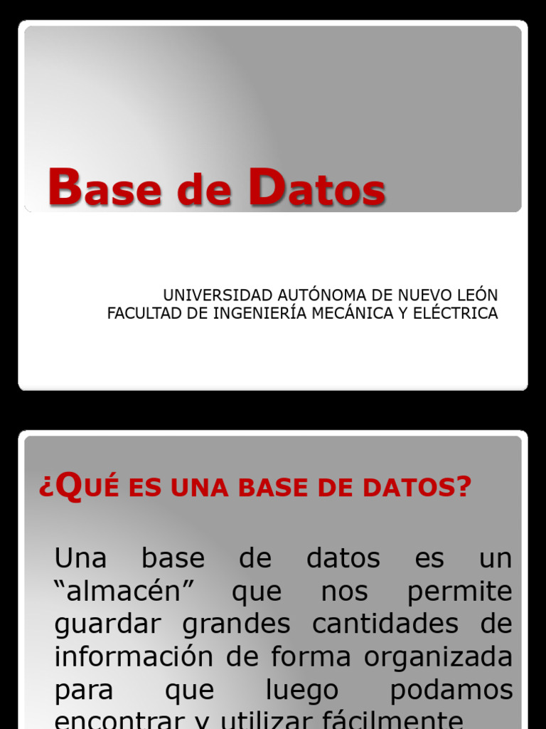 1-Base de Datos1 | PDF | Bases de datos | Datos