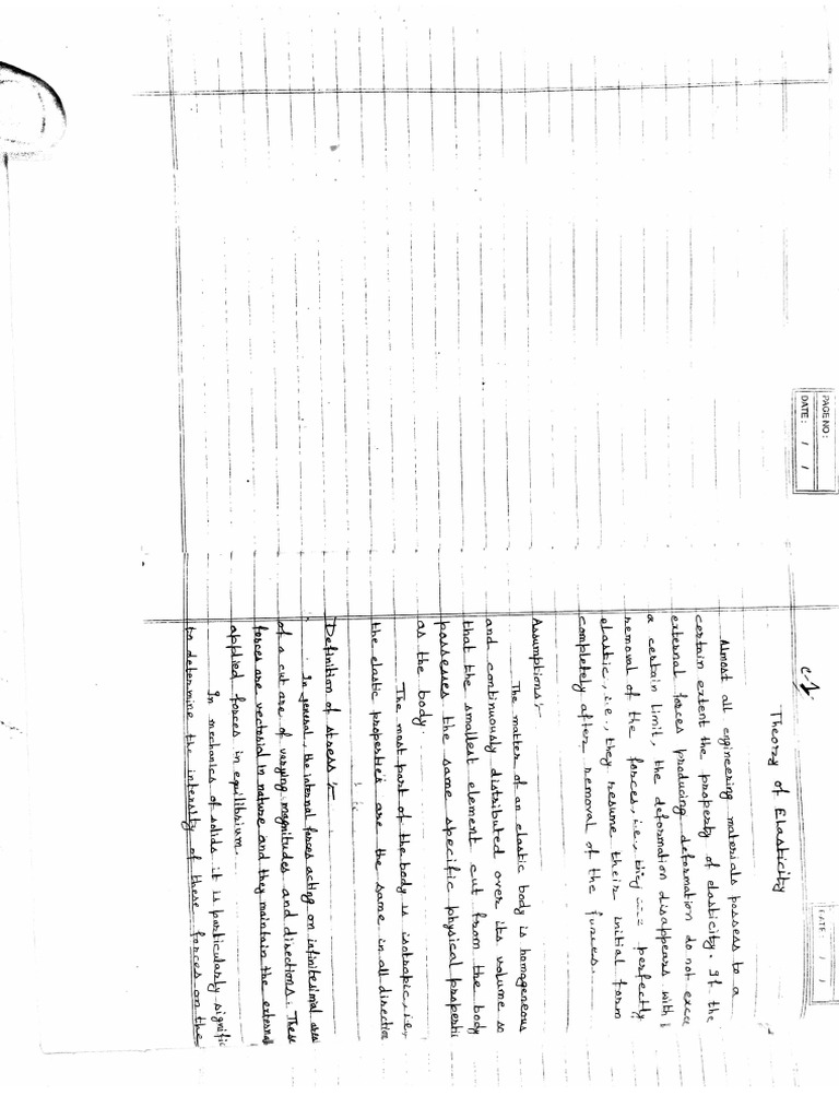 Theory of Elasticity | PDF