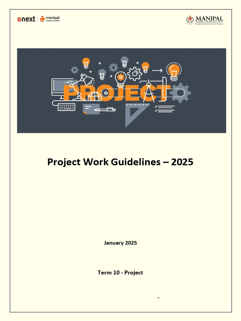 Project Work Guidelines - Jan 2025 | PDF | Sampling (Statistics) | Methodology