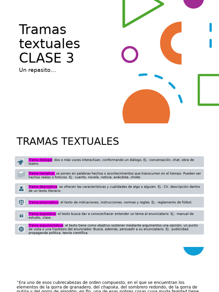 Clase 3 - Tramas Textuales | PDF