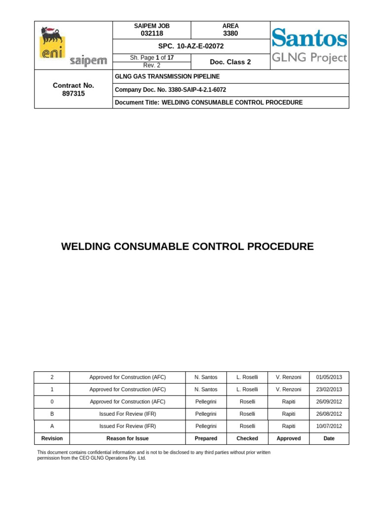 Welding Consumable Control Procedure | PDF | Welding | Construction