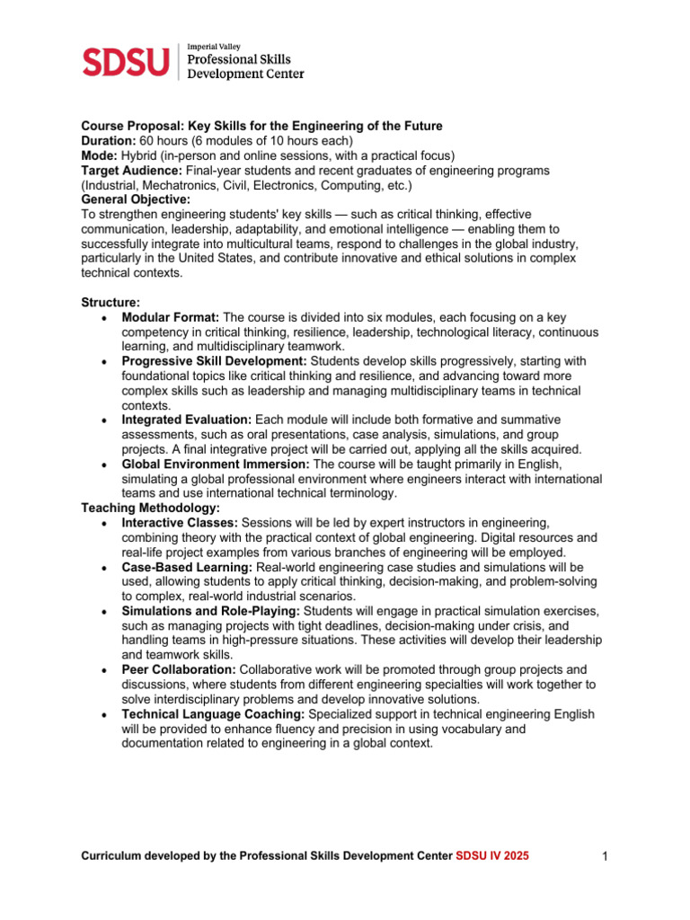 Key Skills For The Engineering of The Future | PDF | Leadership ...