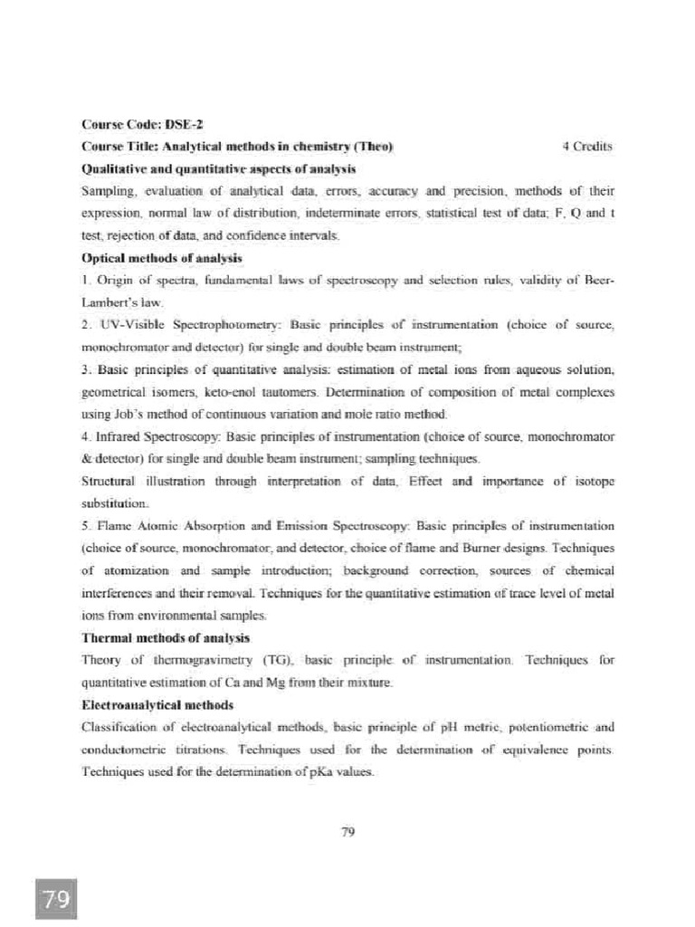 DSE-2 Analytical Methods in Chemistry | PDF | Chromatography | Analytical Chemistry