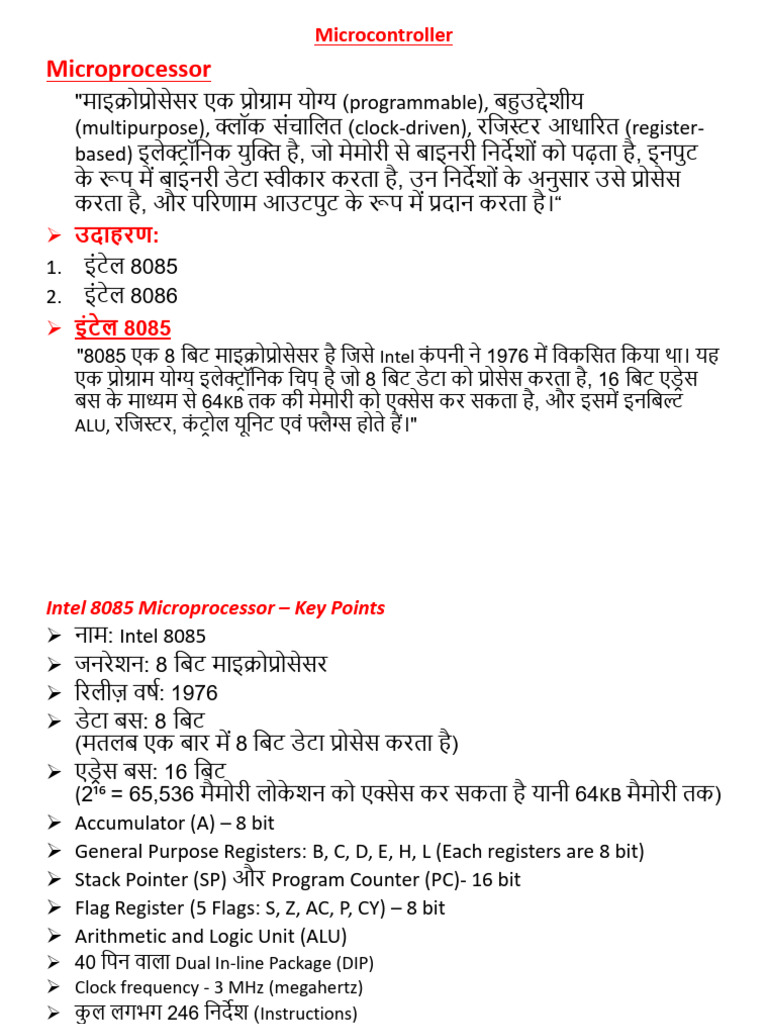 Microprocessor: Programmable), Multipurpose), Clock-Driven), Register ...
