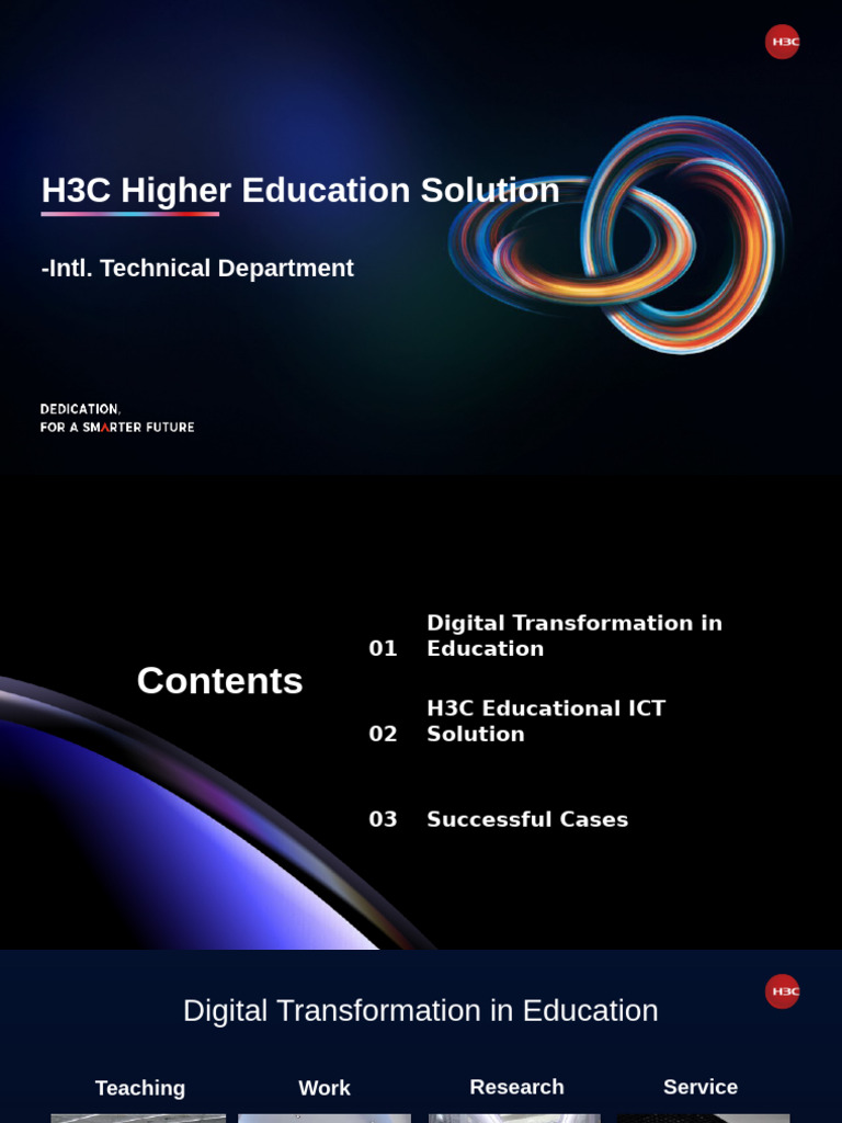 H3C Higher Education Solution-20250205 | PDF | Computer Network | Cloud Computing