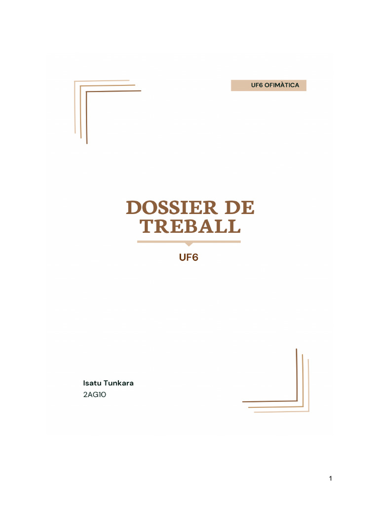 Isatu Tunkara - Dossier UF6 | PDF