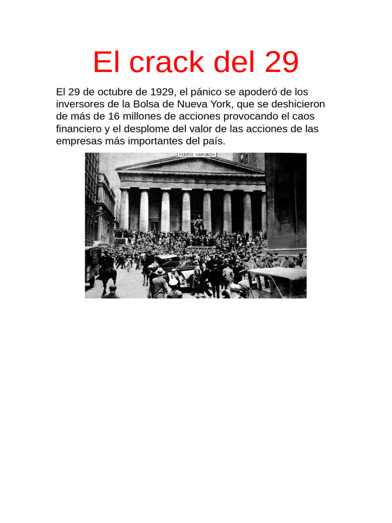 El Crack Del 29 | PDF