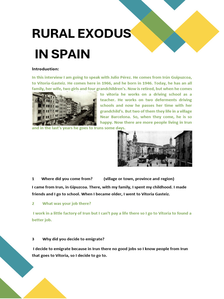 Rural Exodus in Spain | PDF