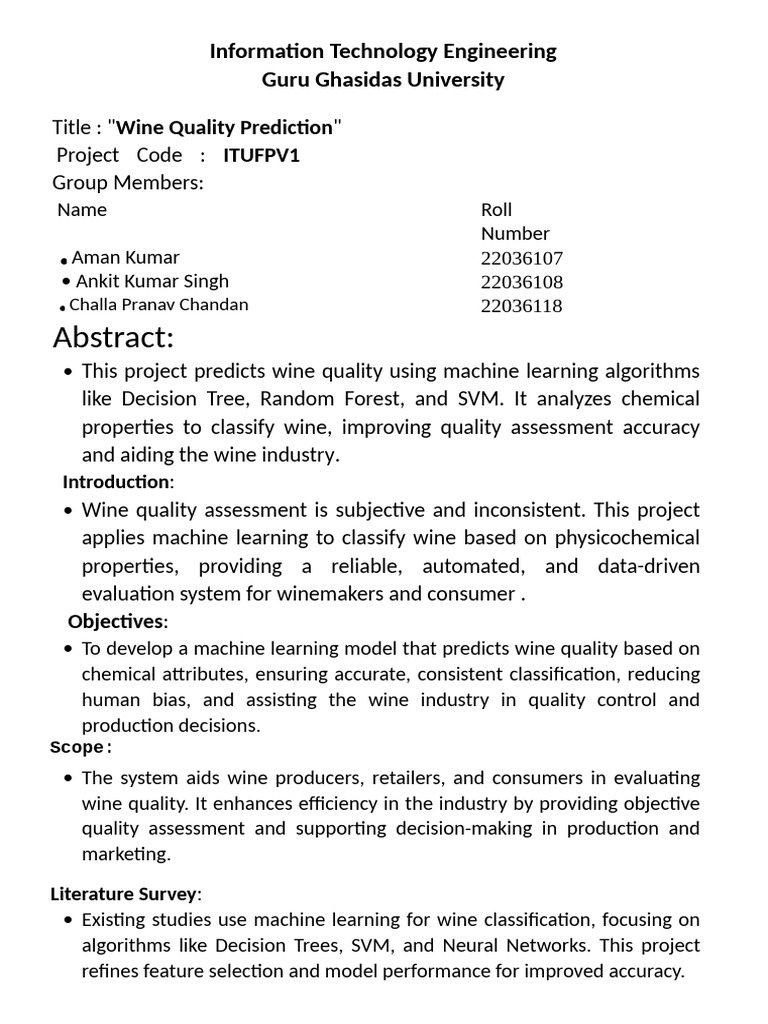 Copy of 5th Sem Mini Project Synopsis 2 | PDF | Machine Learning ...