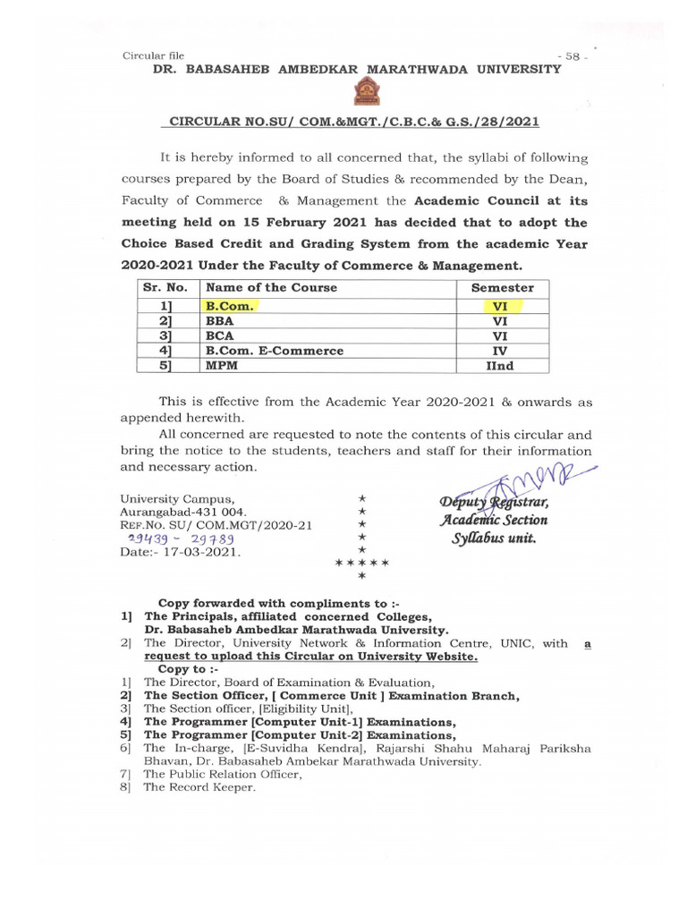B Com IIIrd SemVI 2021 | PDF