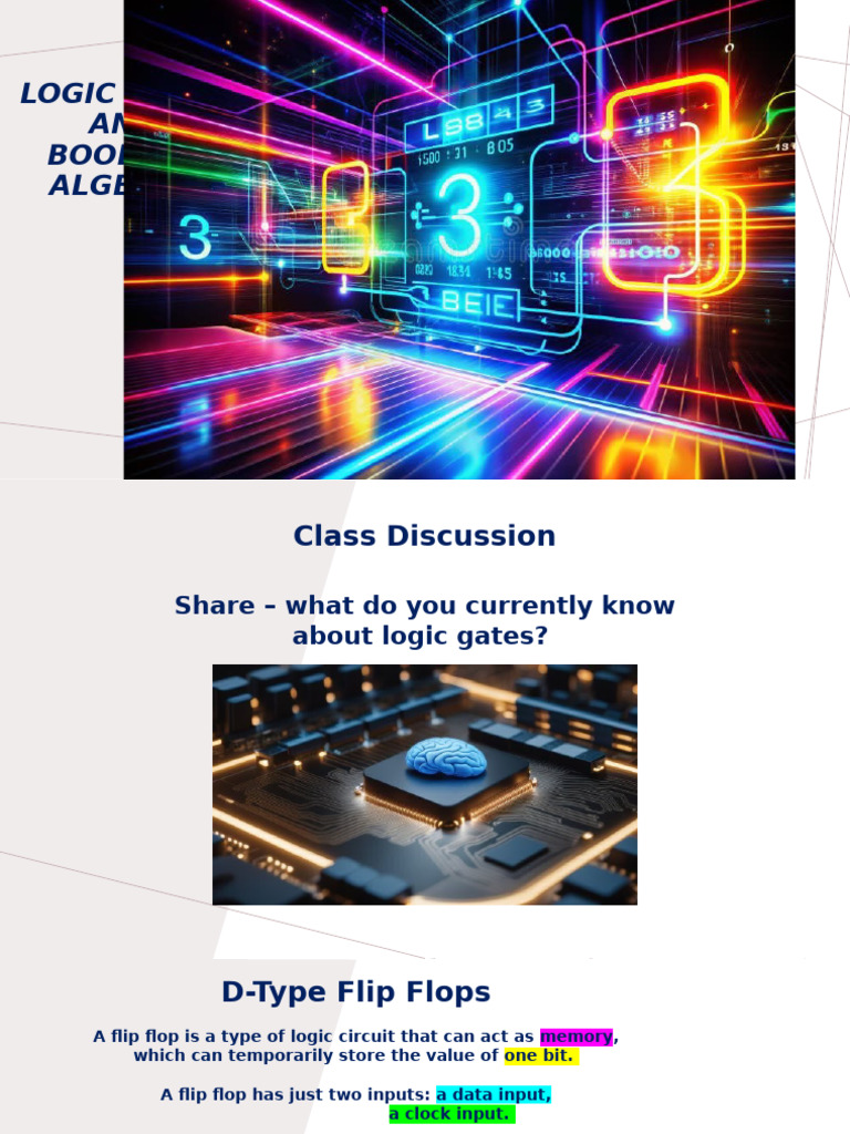 Logic Gates and Boolean Algebra A Level Computer Science | PDF ...