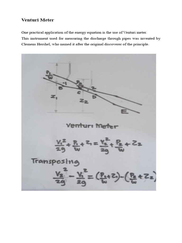 Venturi Meter | PDF