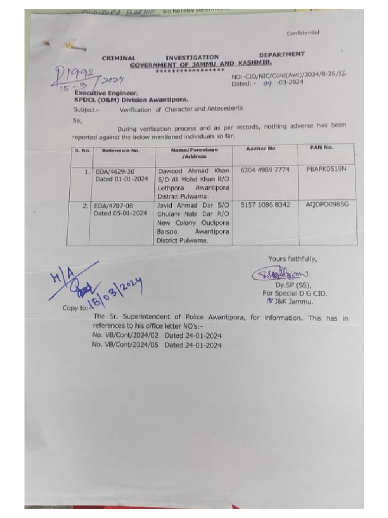 Caractor Police | PDF