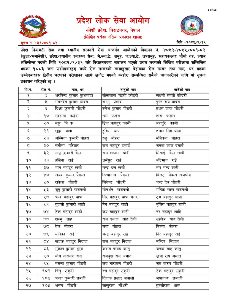 Lab Ass Result-4th Notice Wj4xaml | PDF