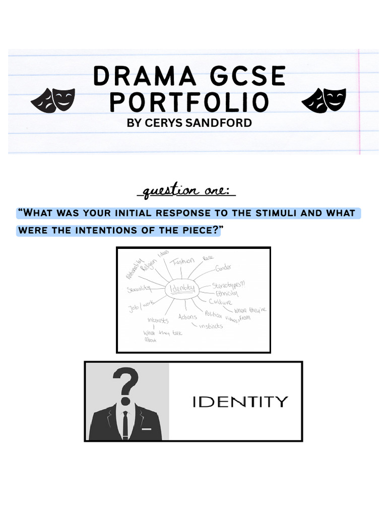 Drama Gcse Portfolio - Cerys Sandford PDF | PDF | Thought | Narrative