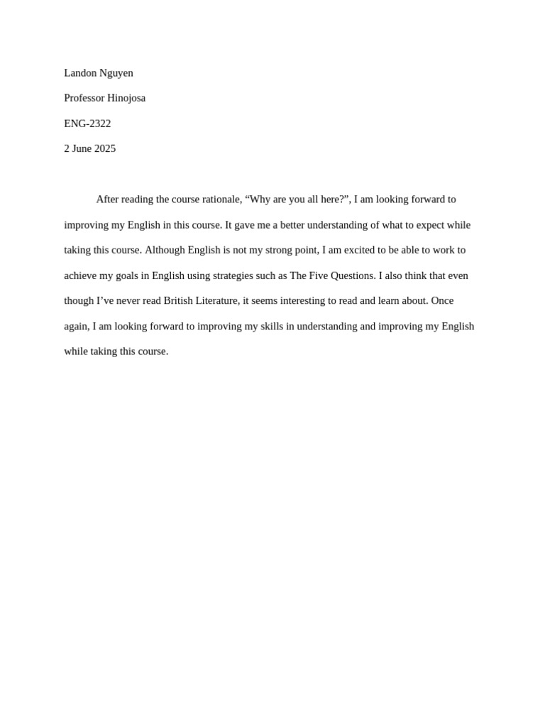 Course Rationale | PDF