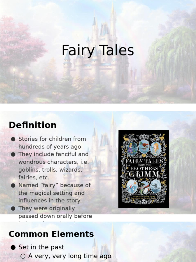Introduction To Fairy Tales | PDF | Fairy Tales | Fairies