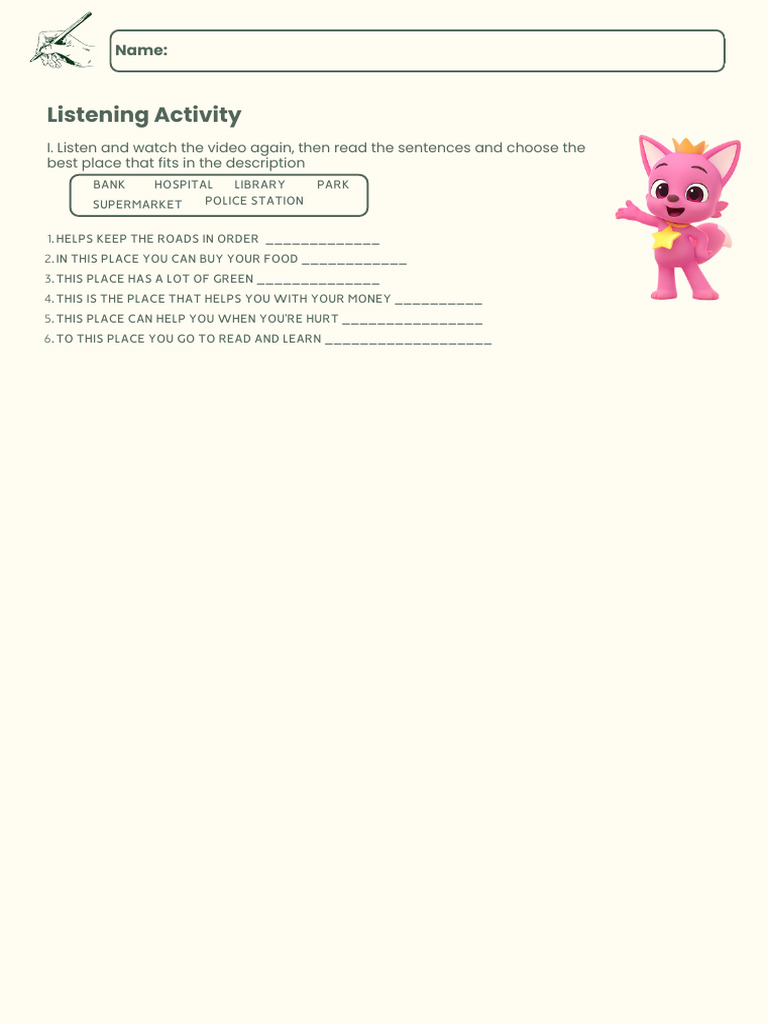 Listening Worksheet | PDF