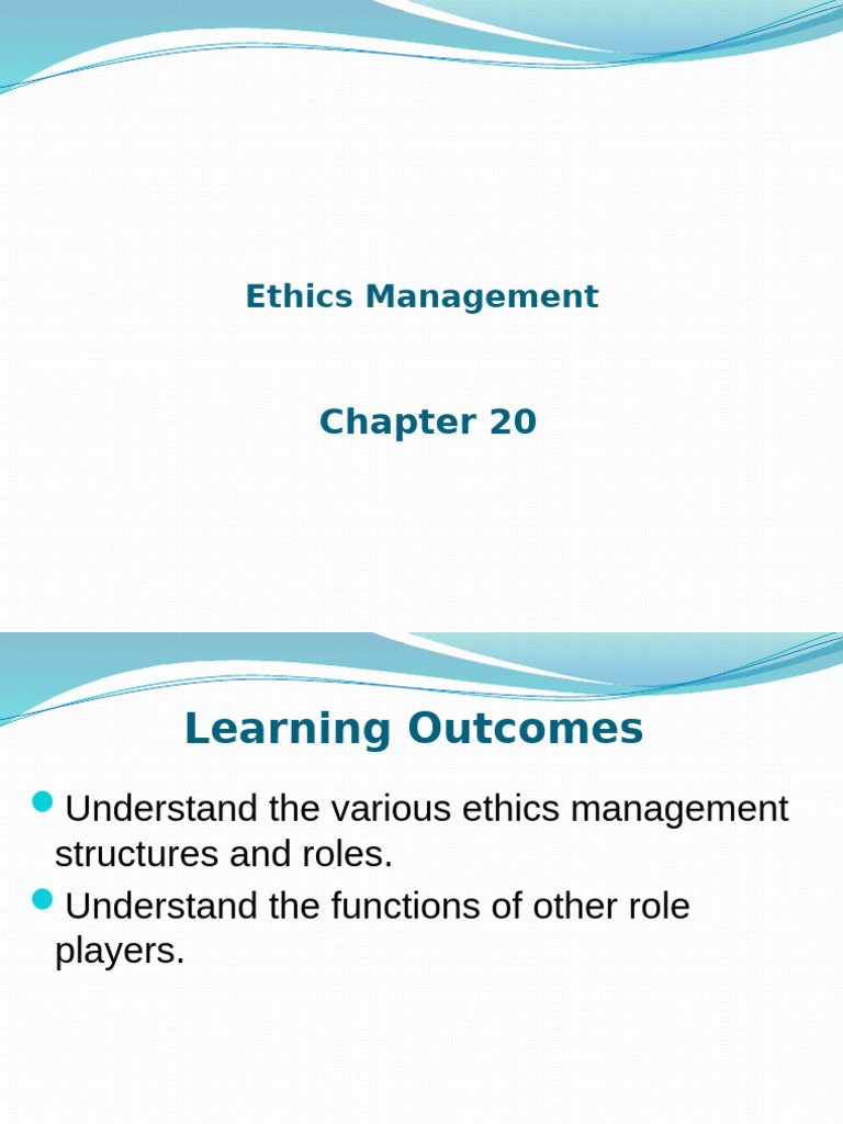 Business Ethics Ch20 Powerpoint | PDF | Leadership | Business