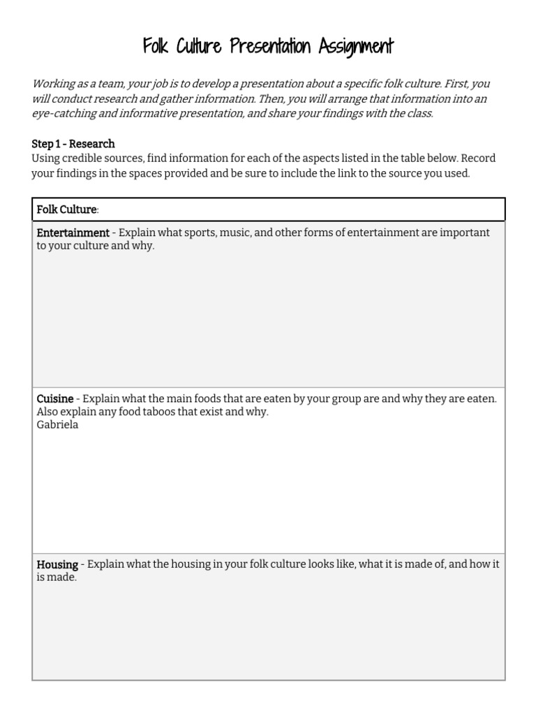Cópia de Folk - Culture - Presentation - Assignment-2 | PDF
