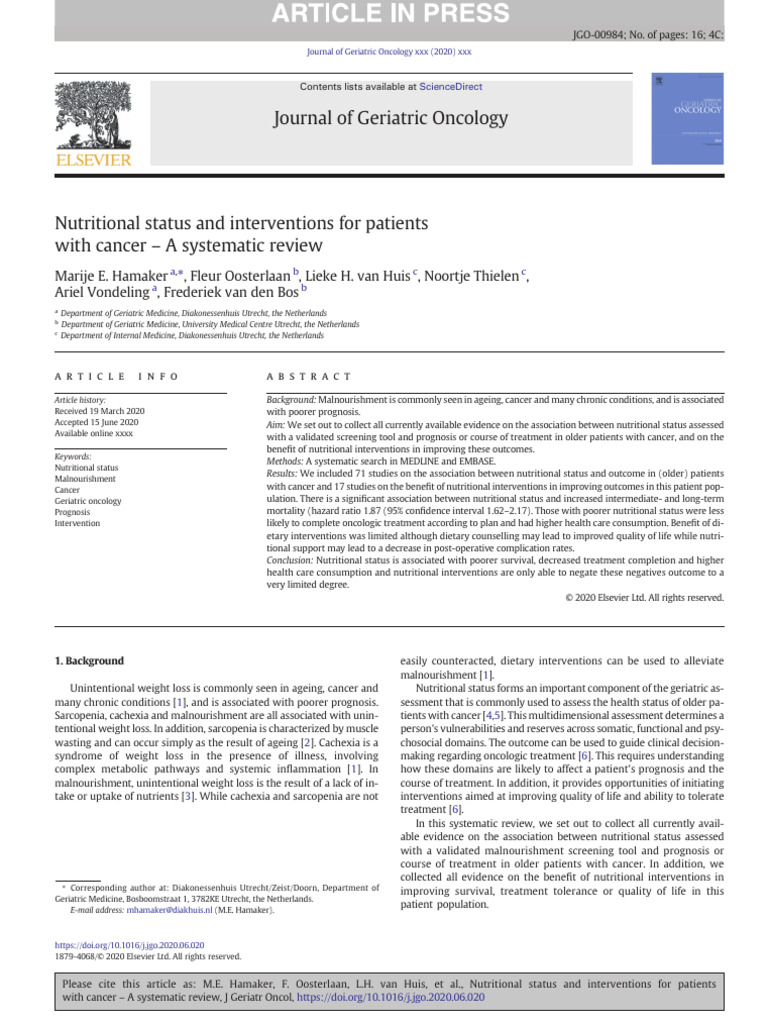 Nutritional Status and Interventions For Patients | PDF | Weight Loss ...
