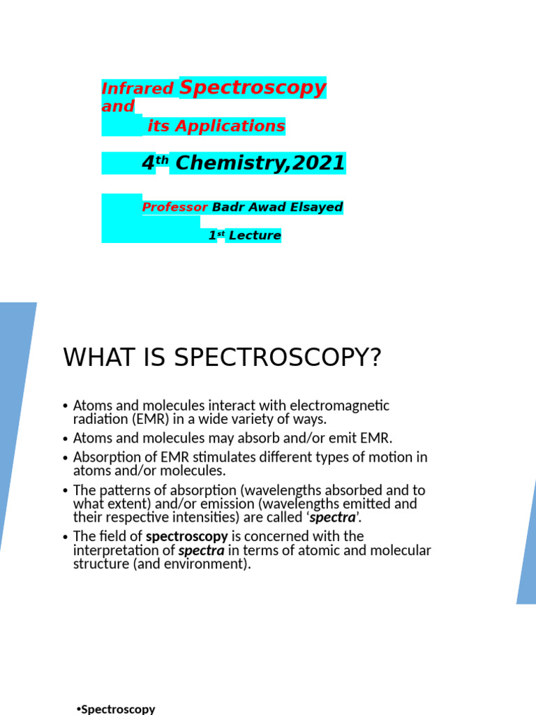 Infrared Spectroscopy Basics and Uses | PDF | Spectroscopy ...