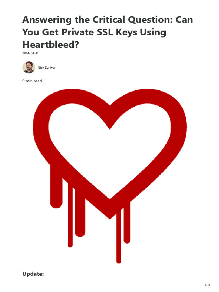 Heartbleed: SSL Key Vulnerability Explained | PDF | Public Key ...