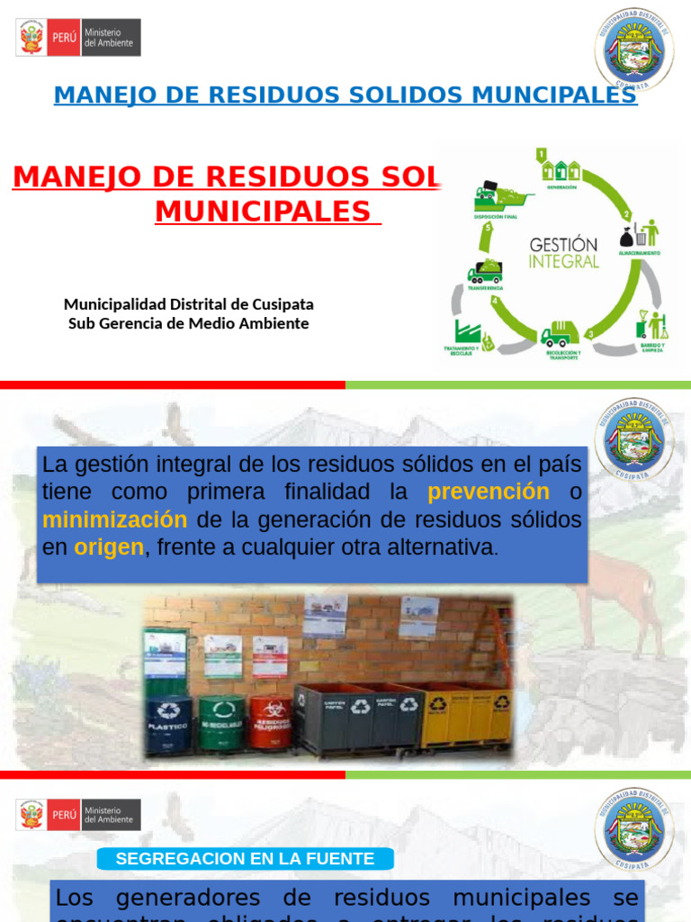 Capacitacion Manejo de Residuos Solidos | PDF | Residuos | Perú