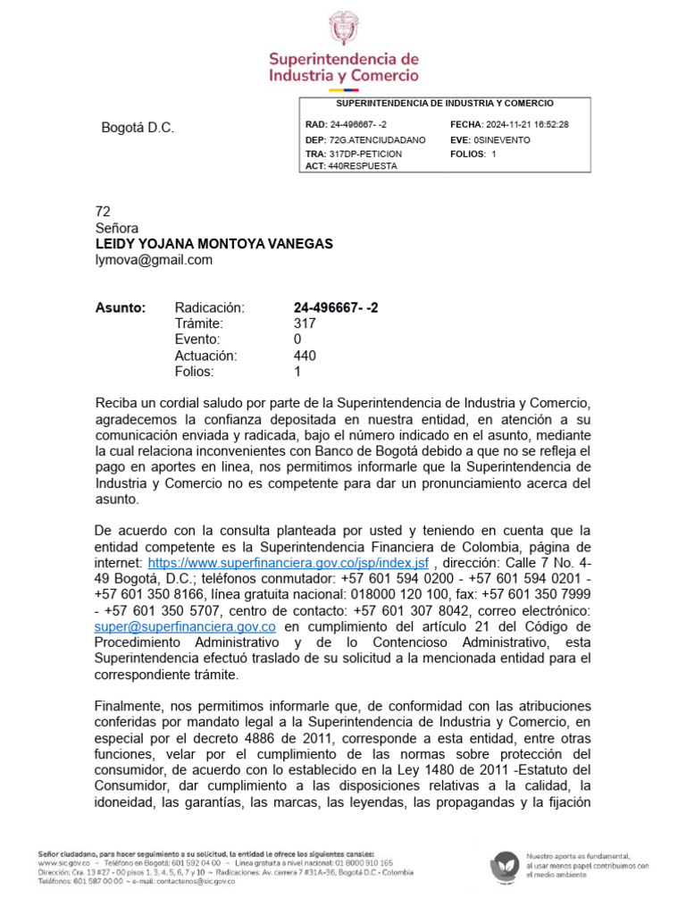 Leidy Yojana Montoya Vanegas: Superintendencia de Industria Y Comercio ...