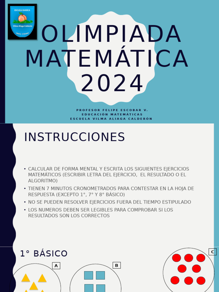 Olimpiada Matemática 1 Semestre 2024 | PDF