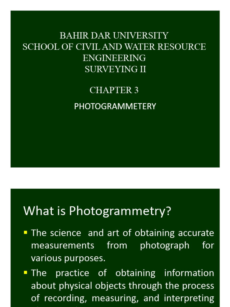 Chapter 3 Photogrammetry | PDF | Imaging | Vision