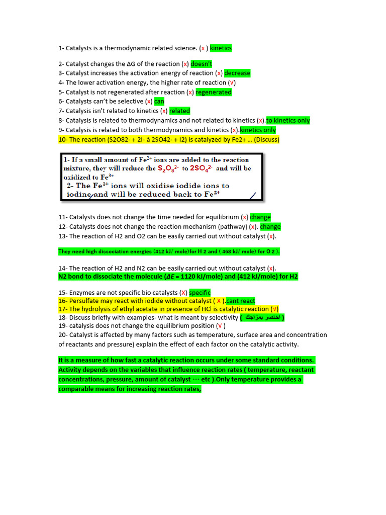 Understanding Catalysts and Their Effects | PDF | Catalysis | Enzyme ...