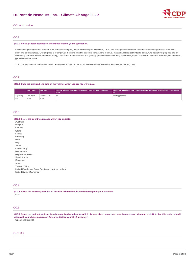 2022 CDP Climate (1) | PDF | Efficient Energy Use | Risk