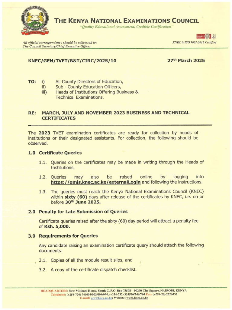 Release of 2023 TVET Certificates | PDF