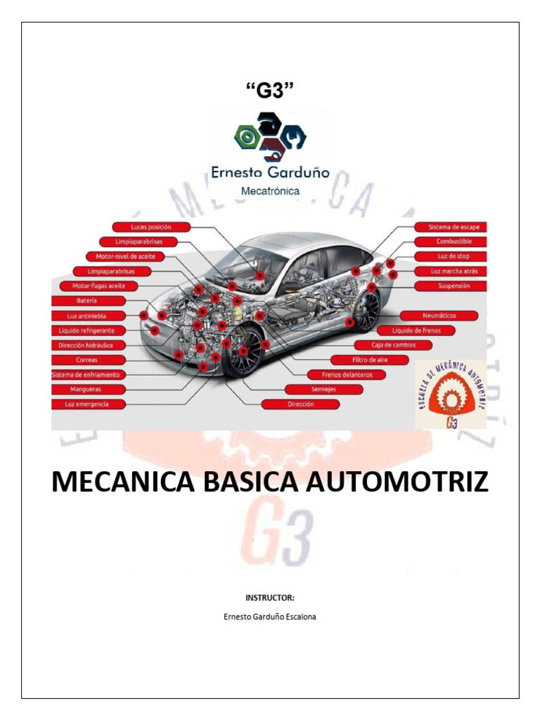 Manual de Mecánica Básica Automotriz | PDF | Pistón | Motor de ...