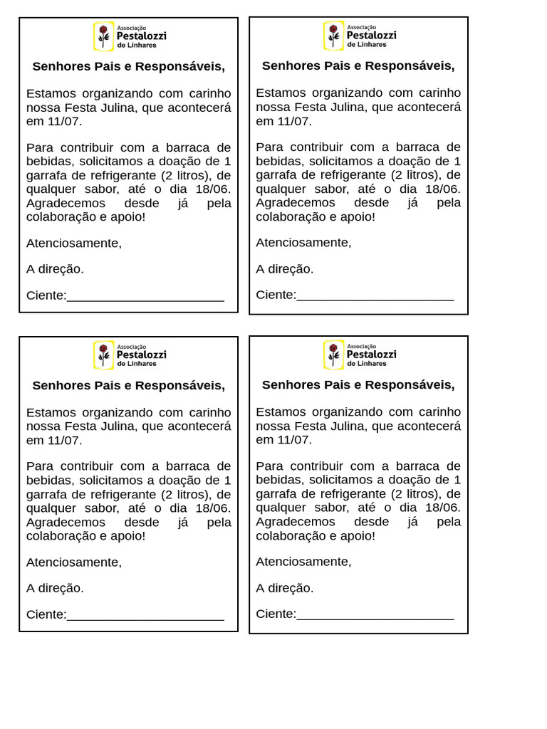 Bilhete Pedido Refrigeraante | PDF