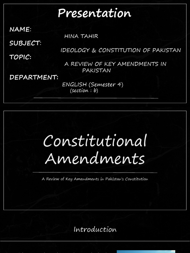 Constitutional Amendments | PDF | Federally Administered Tribal Areas | Governance
