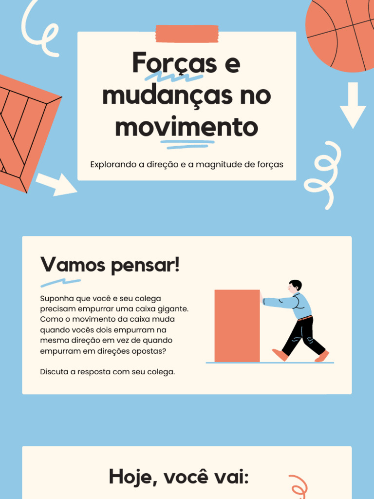 Forças e Mudanças No Movimento | PDF | Força | Aceleração