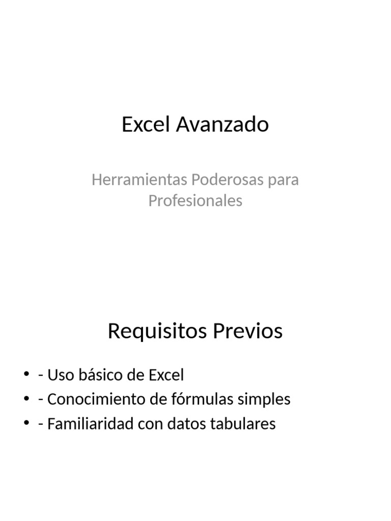 Curso Excel Avanzado | PDF