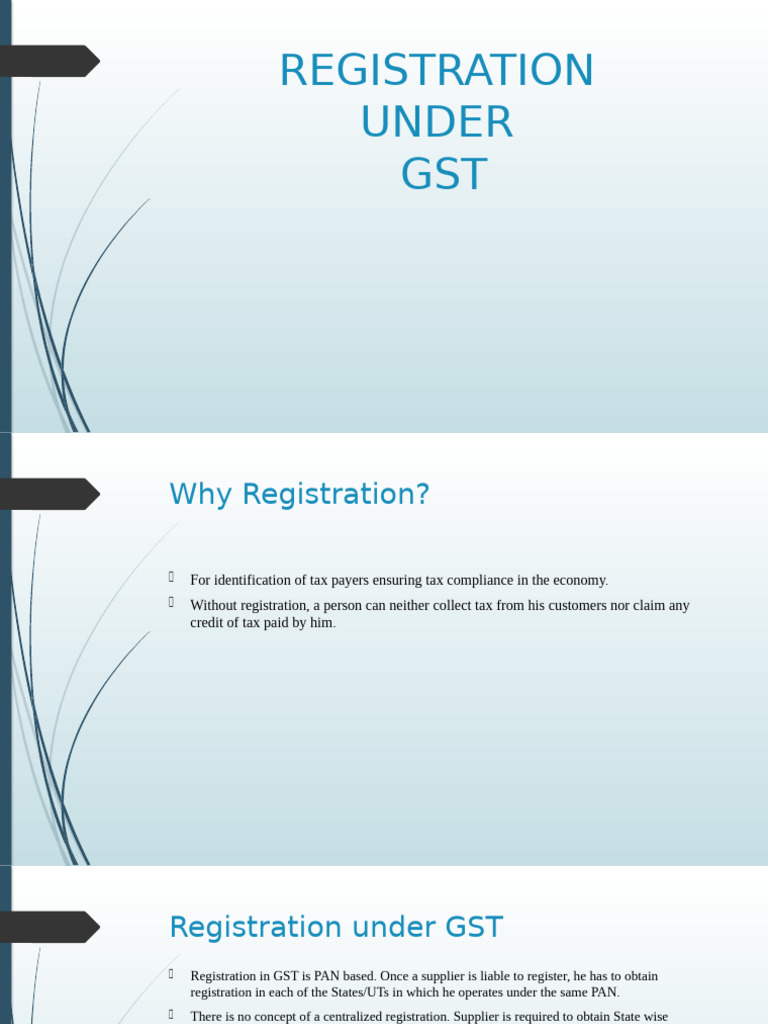 GST Registration: Requirements & Benefits | PDF | Taxes | Government ...