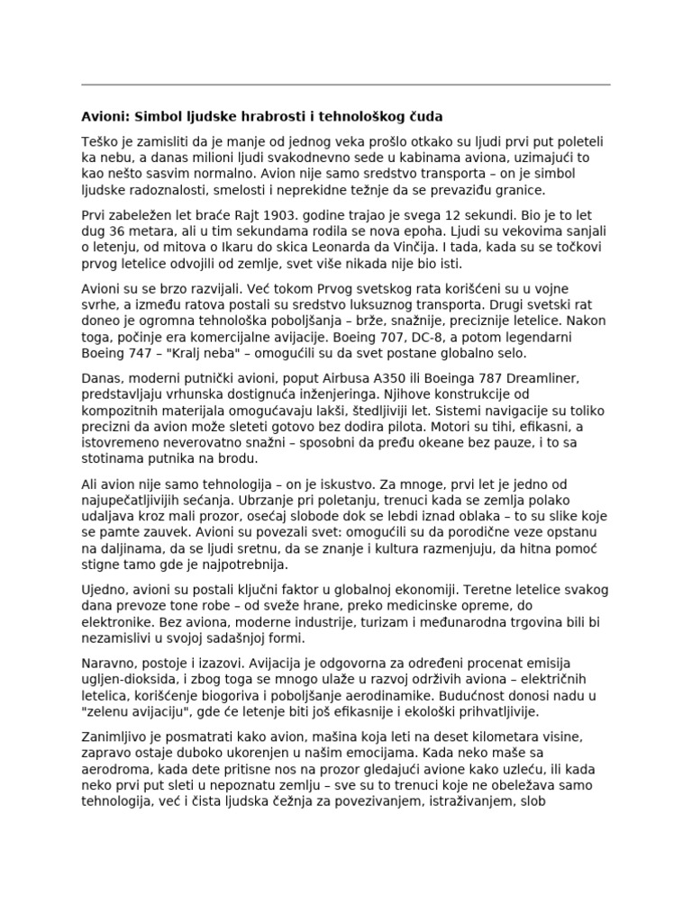 Avioni Projekat Istorija | PDF